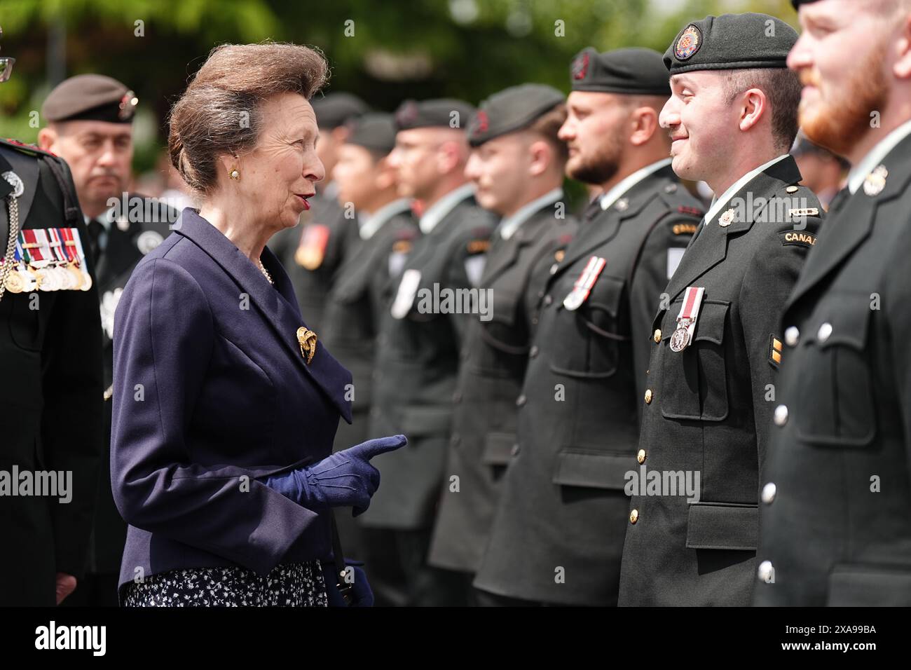 The Princess Royal, Colonel-in-Chief of the Royal Regina Rifles ...