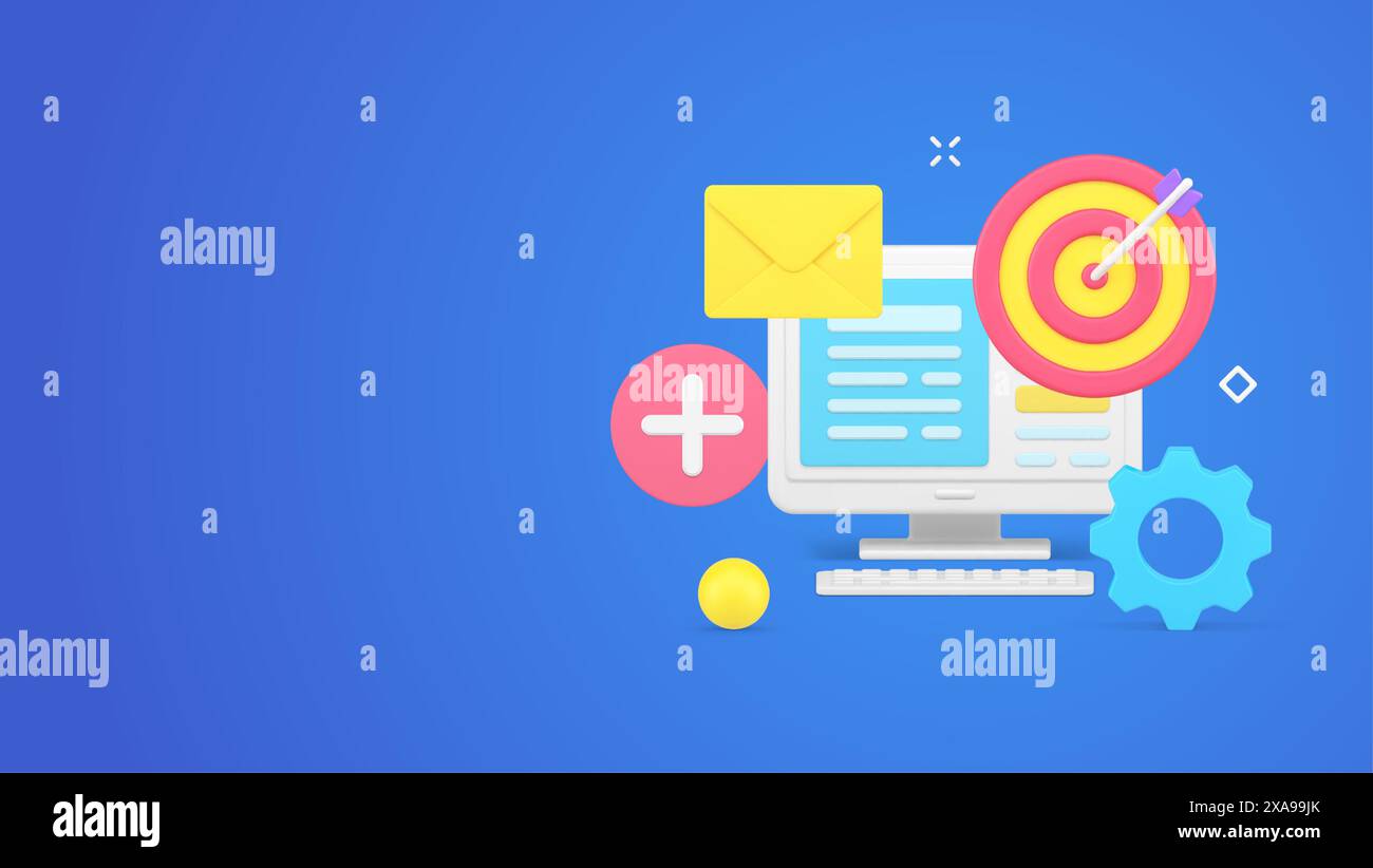 Computer desktop with open information file with machine mechanism ...