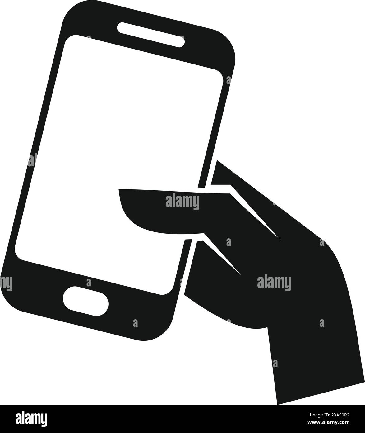 Silhouette of person using mobile phone Black and White Stock Photos ...