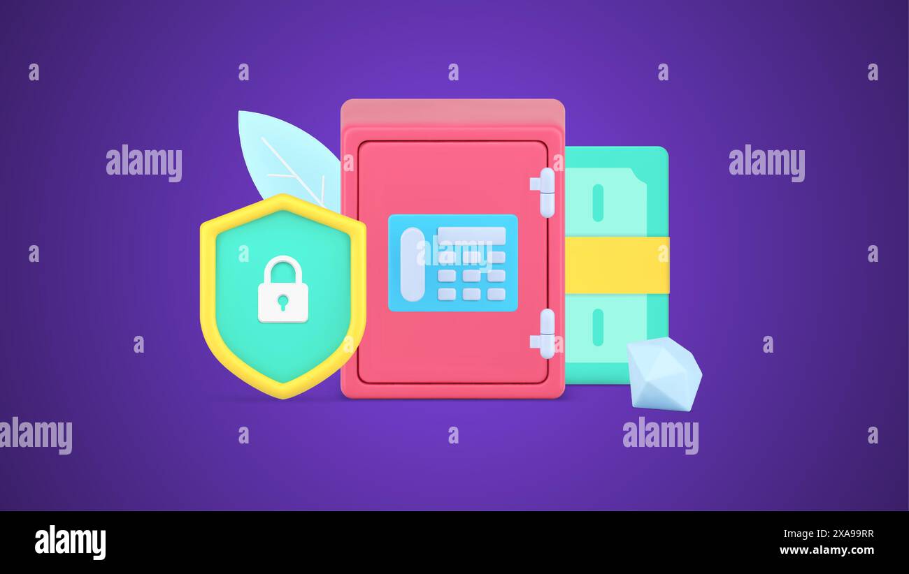 Guard banking protective system with shield and metal safe with ...