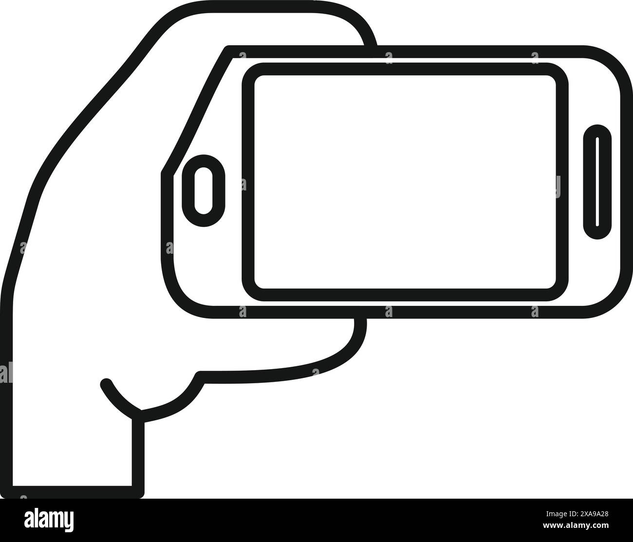 Taking a picture with cellular phone Stock Vector Images - Alamy
