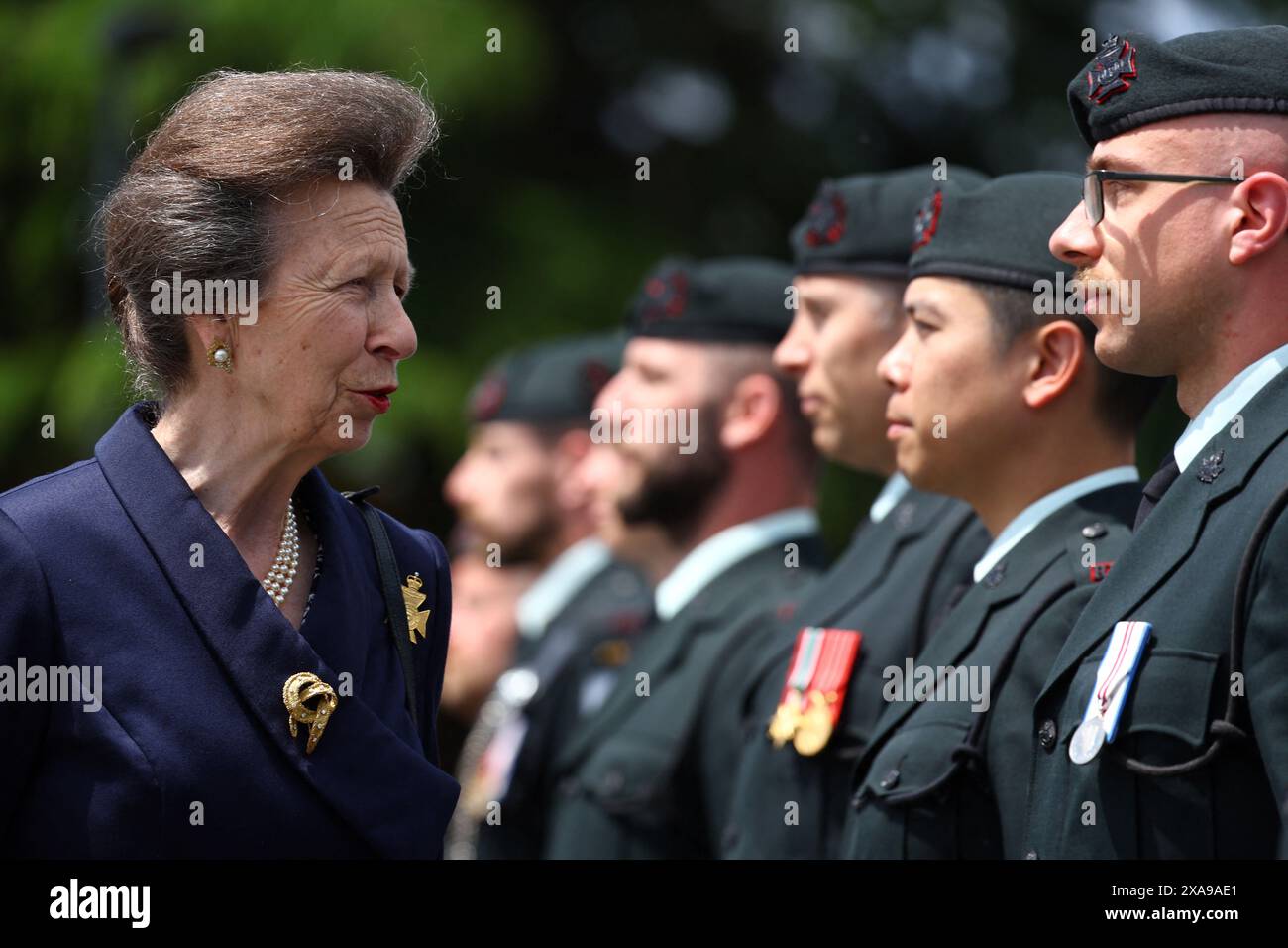 The Princess Royal, Colonel-in-Chief of the Royal Regina Rifles ...
