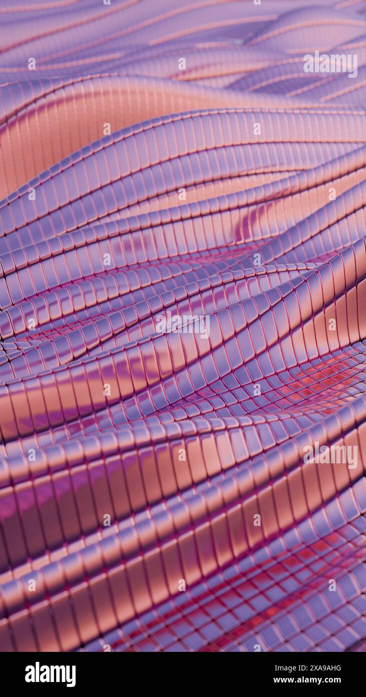 Mesh Waves: Undulating Grid Patterns in Soft Purple Stock Photo - Alamy