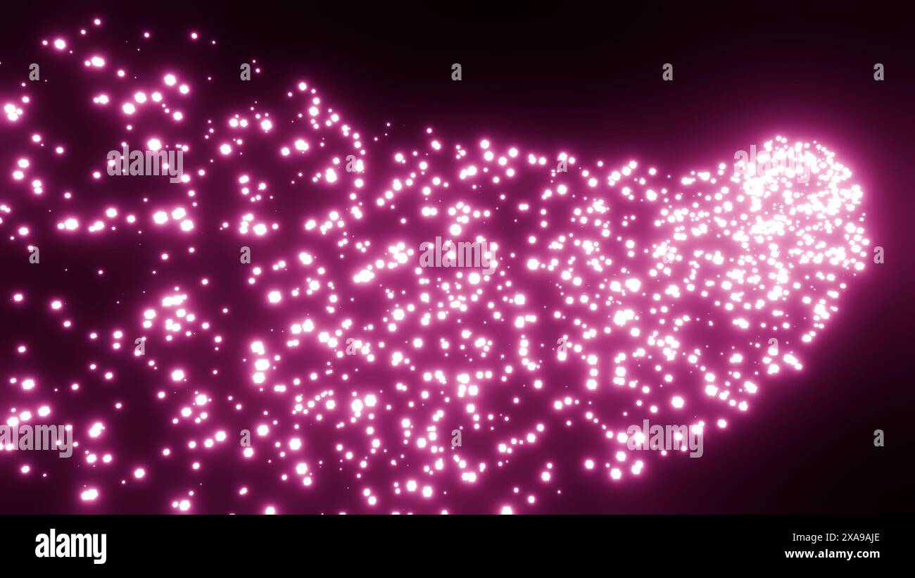 Radiant Particle Burst: Luminescent Digital Art Stock Photo - Alamy