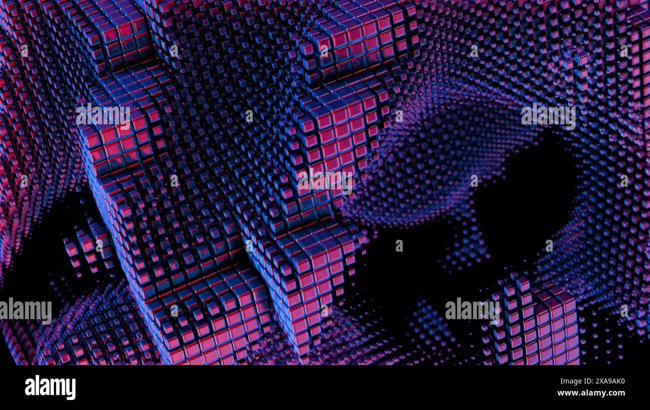 Neon gridscape hi-res stock photography and images - Alamy