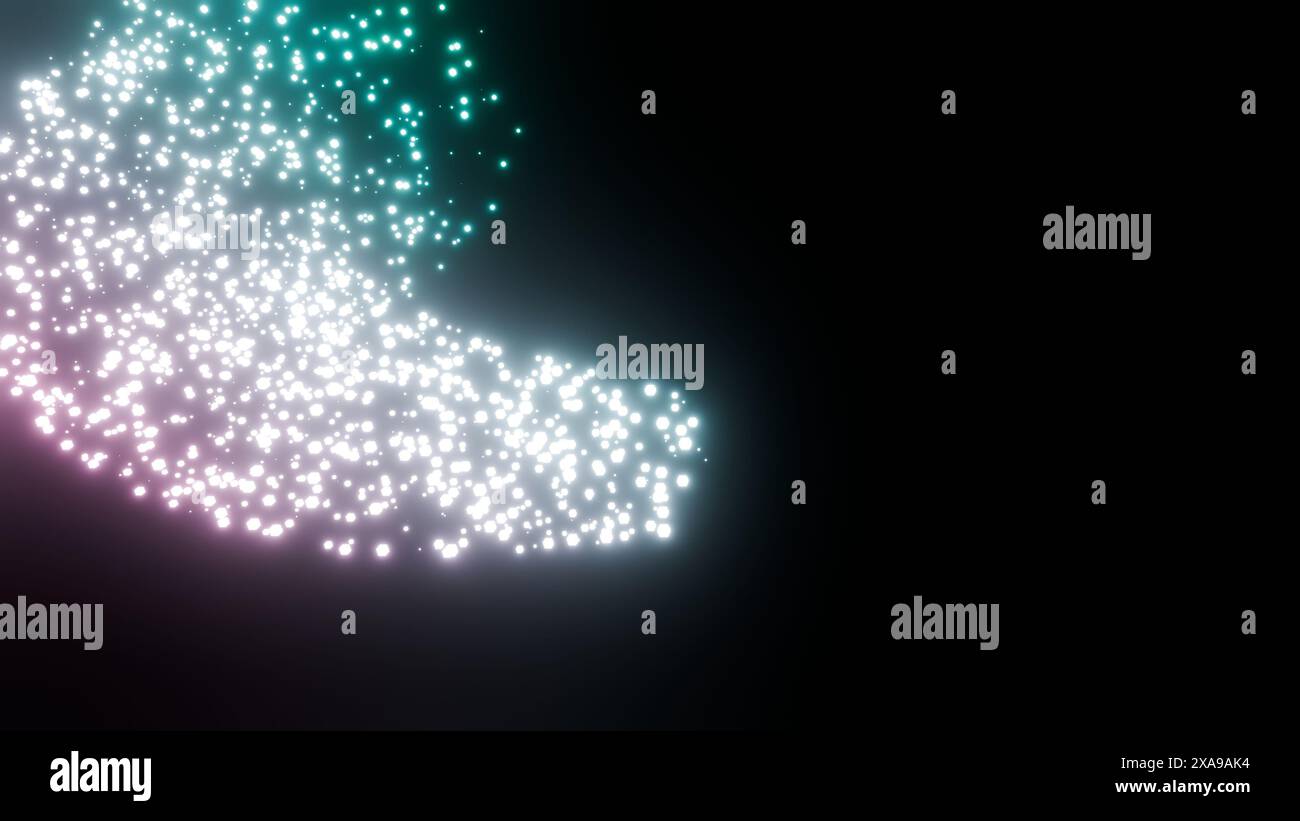 Radiant Particle Burst: Luminescent Digital Art Stock Photo - Alamy