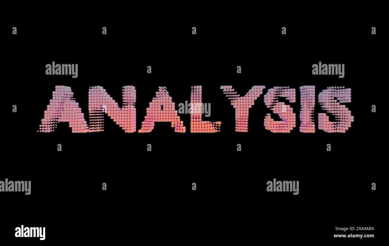Abstract Pixel Glow ANALYSIS: Modern Digital Typography Stock Photo - Alamy