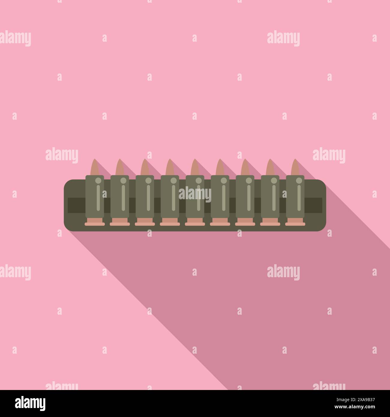 Illustration of eight bullets lined up in a row, representing concepts ...