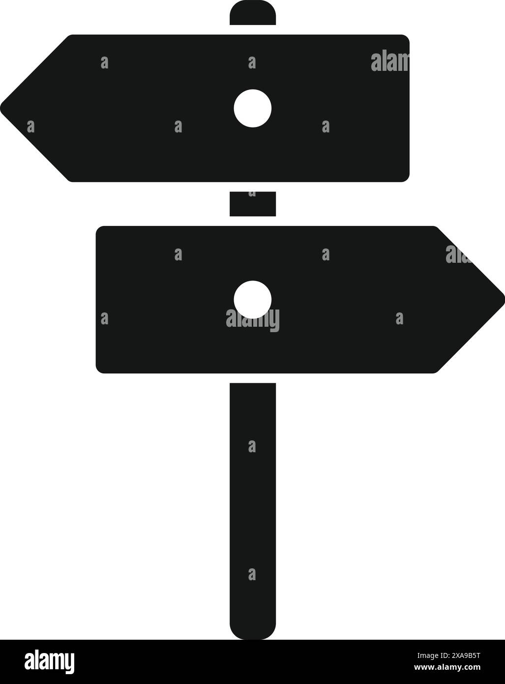 Simple sign post pointing in two opposite directions Stock Vector Image ...