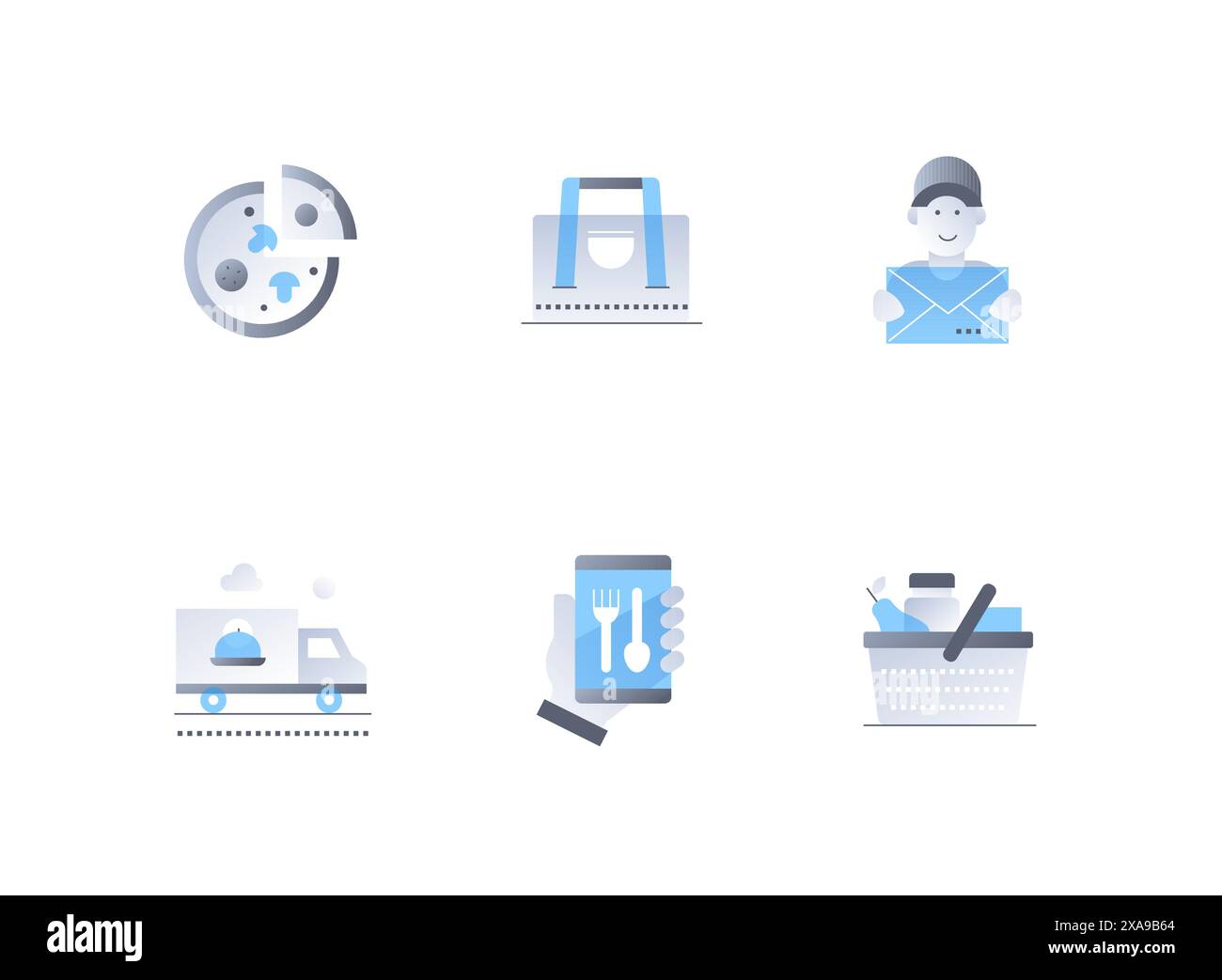 Food pizza delivery postal Stock Vector Images - Alamy