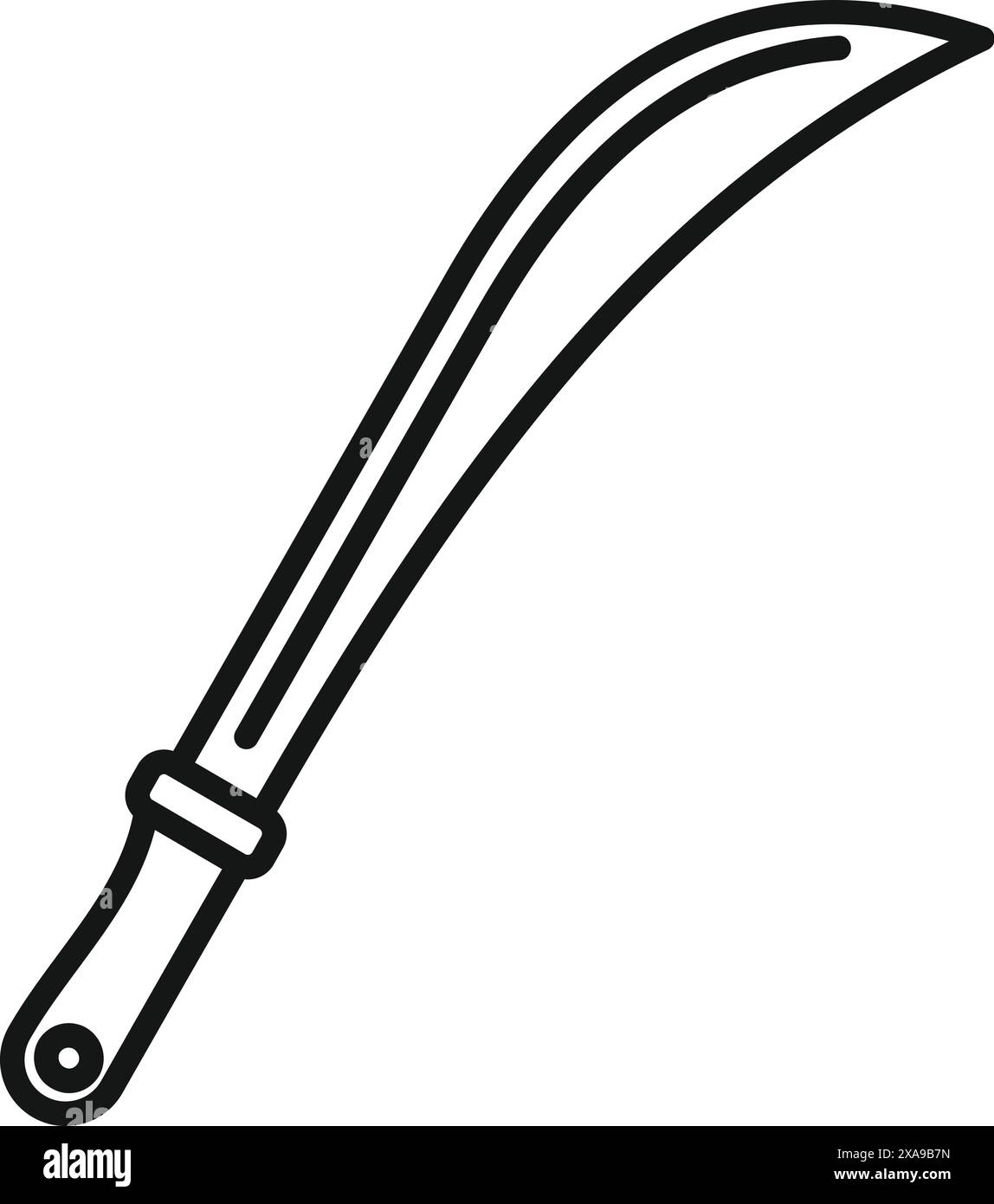 Simple design of a bladed tool with a curved blade, useful for farmers ... Simple design of a bladed tool with a curved blade, useful for farmers ...