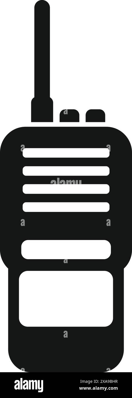 Simple icon of a handheld transceiver, useful for depicting ...