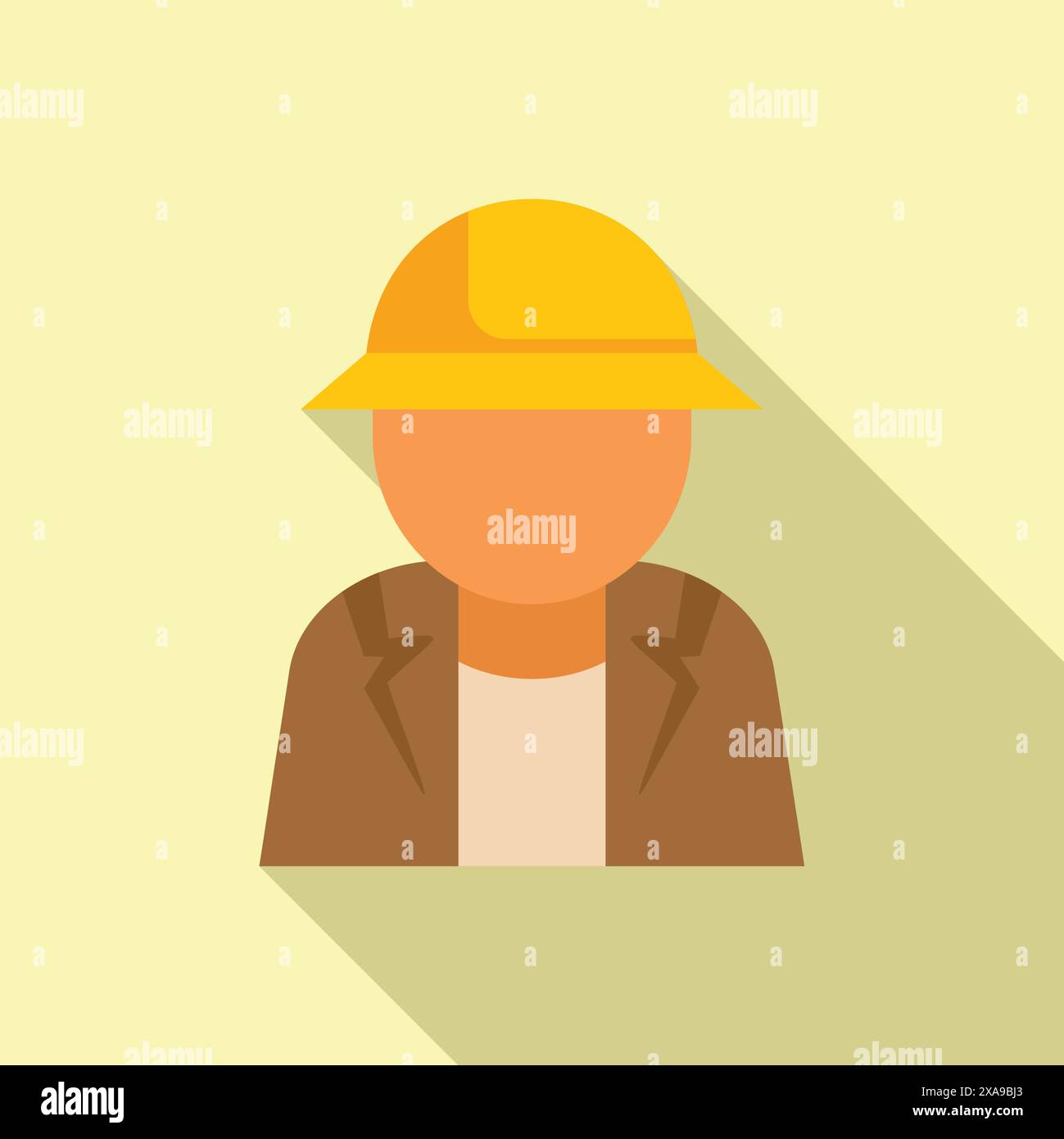 Illustration of a construction worker wearing a hard hat Stock Vector ...