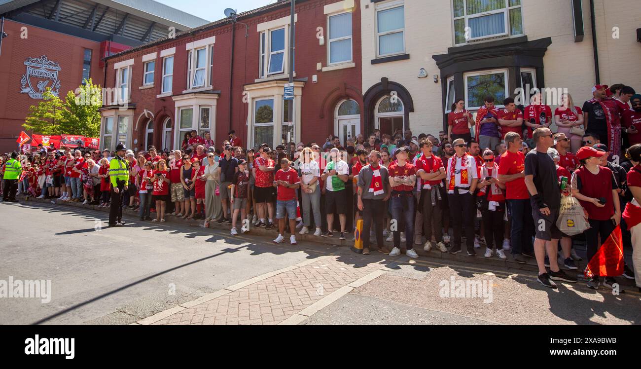 Anfield,Liverpool,Merseyside, UK 19th May 2024. Scenes around the ...