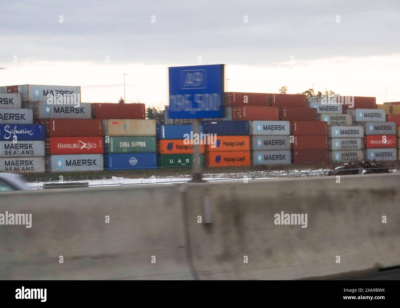 in a container terminal for cargo containers and their onward ...