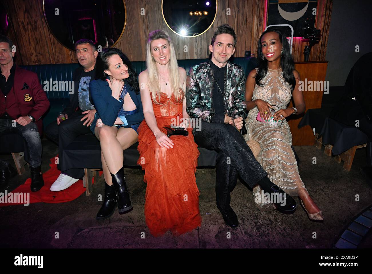London, UK. 4th June, 2024. Michael Hardwick, Maria Risman and guest ...