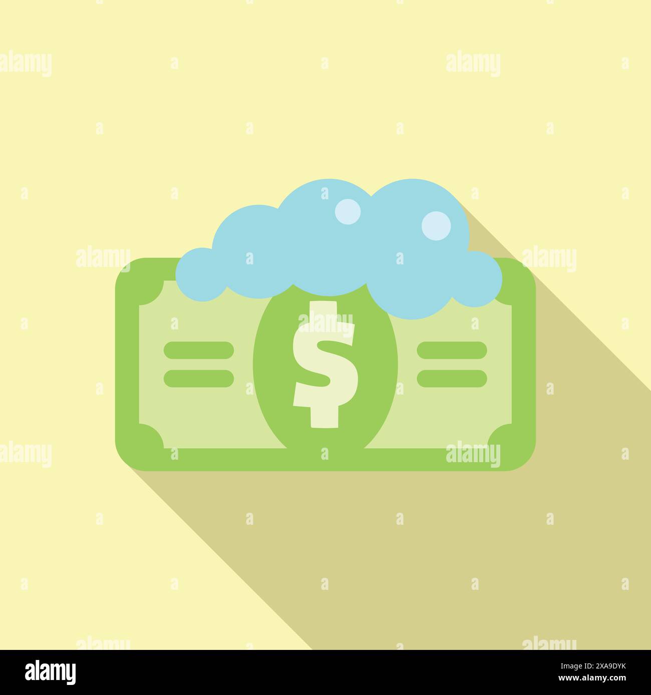 Illustration of money laundering concept with dollar bills. Bank. And ...