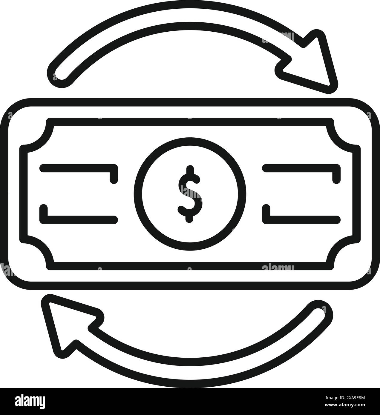 Simple icon representing money circulating Stock Vector Image & Art - Alamy