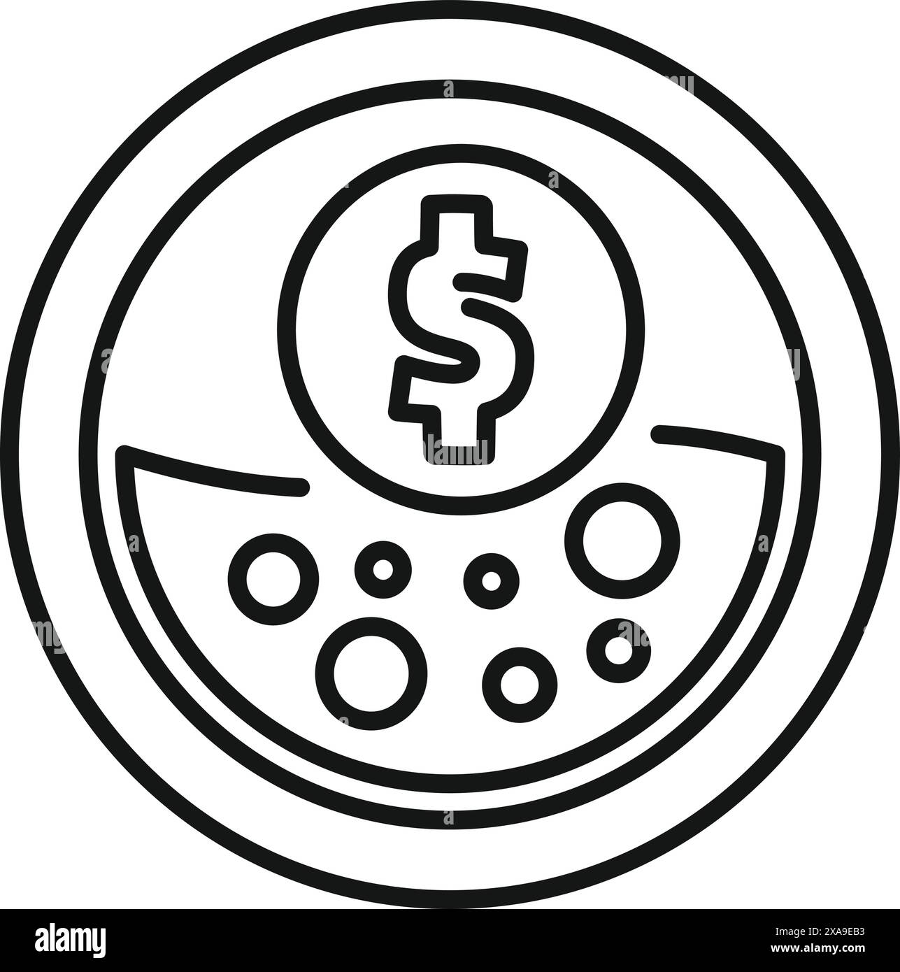 Simple icon depicting money laundering using offshore accounts Stock ...