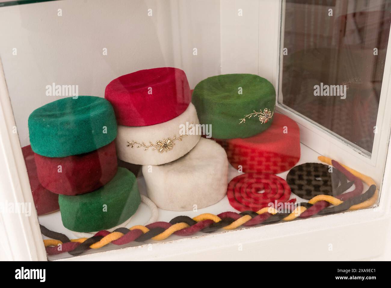 Tunis, Tunisia. 13th May, 2024. Colourful Tunisian Chechia, traditional ...