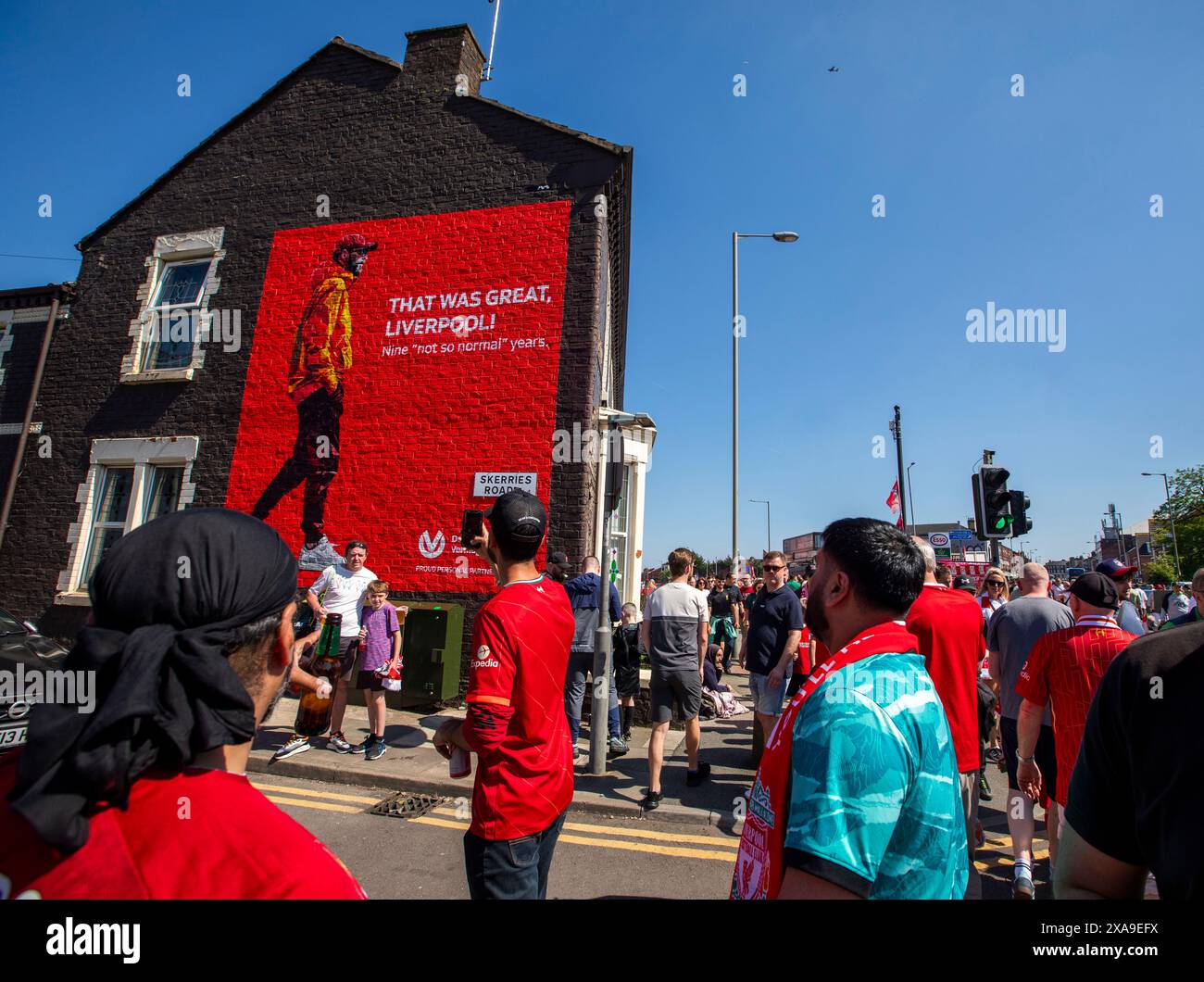 Anfield,Liverpool,Merseyside, UK 19th May 2024. Scenes around the ...