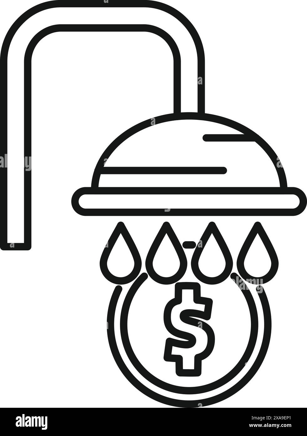 Vector illustration of money laundering shower icon symbolizing ...