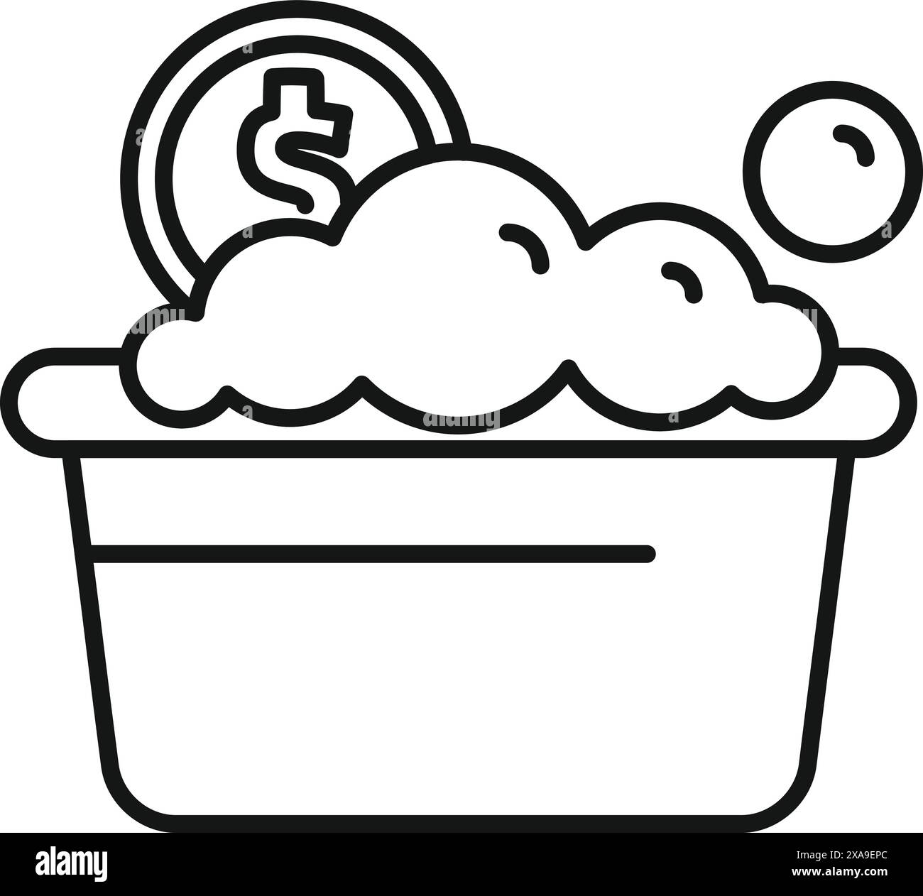 Illustration of a money laundering washing concept icon in finance and ...