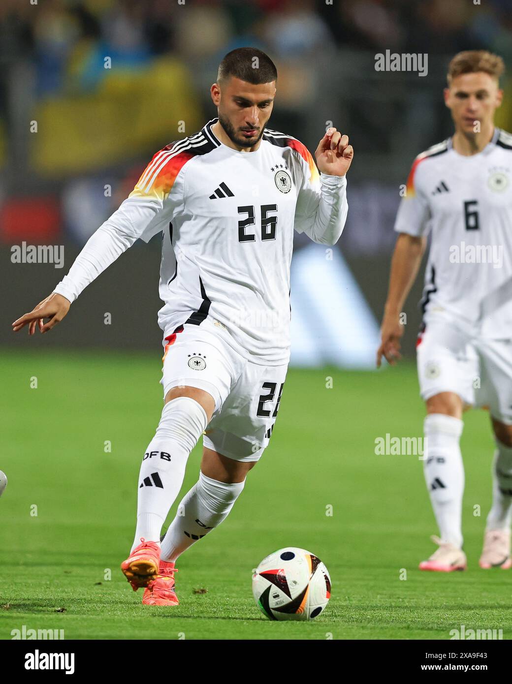 NUREMBERG, GERMANY - JUNE 03: Deniz Undav of Germany runs with a ball ...
