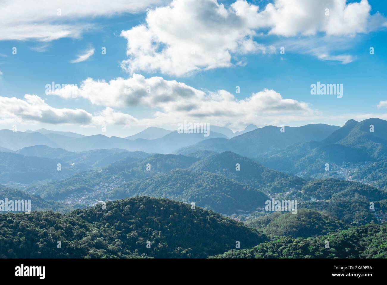 Beautiful green valley at Petropolis, Rio de Janeiro, Brazil Stock ...