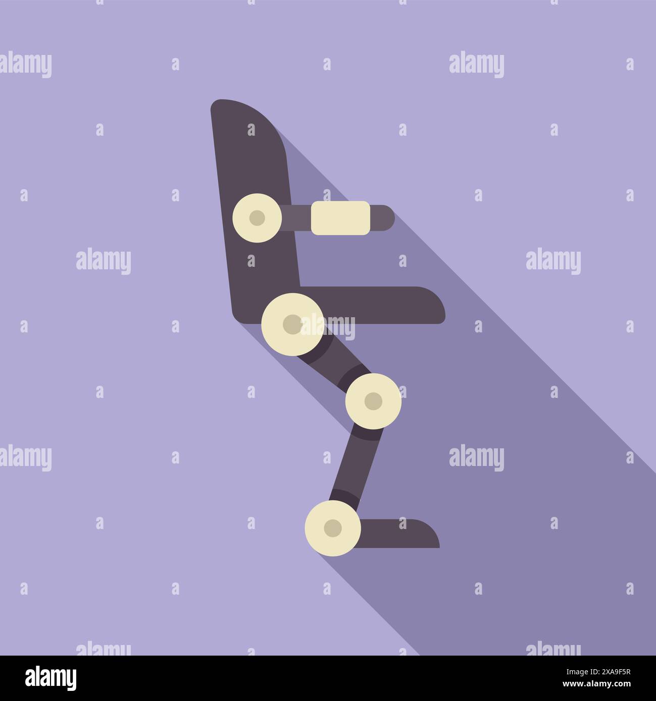 Illustration of a modern robotic armchair with futuristic design and ...