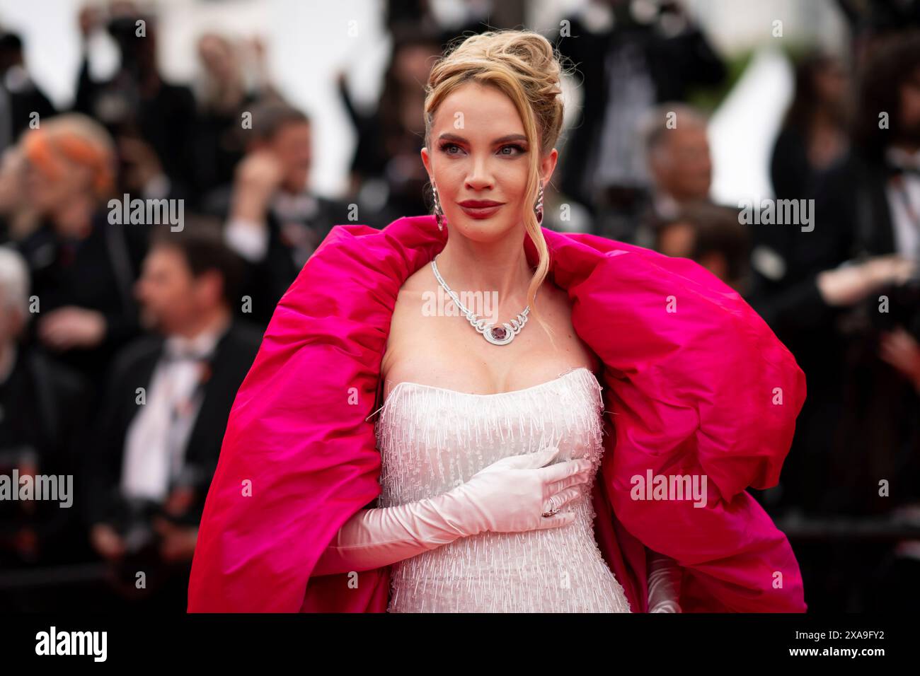 Kate Alexeeva poses for photographers upon arrival at the premiere of ...