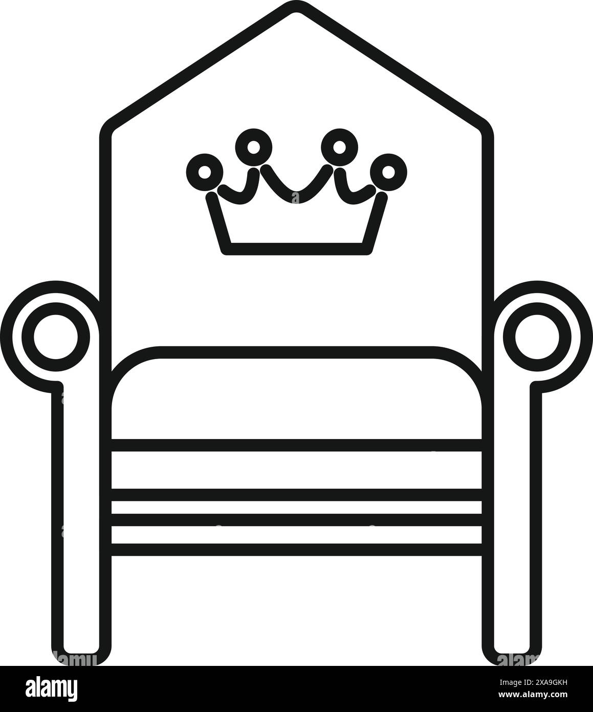 Line art of a majestic throne fit for royalty, representing power and ...