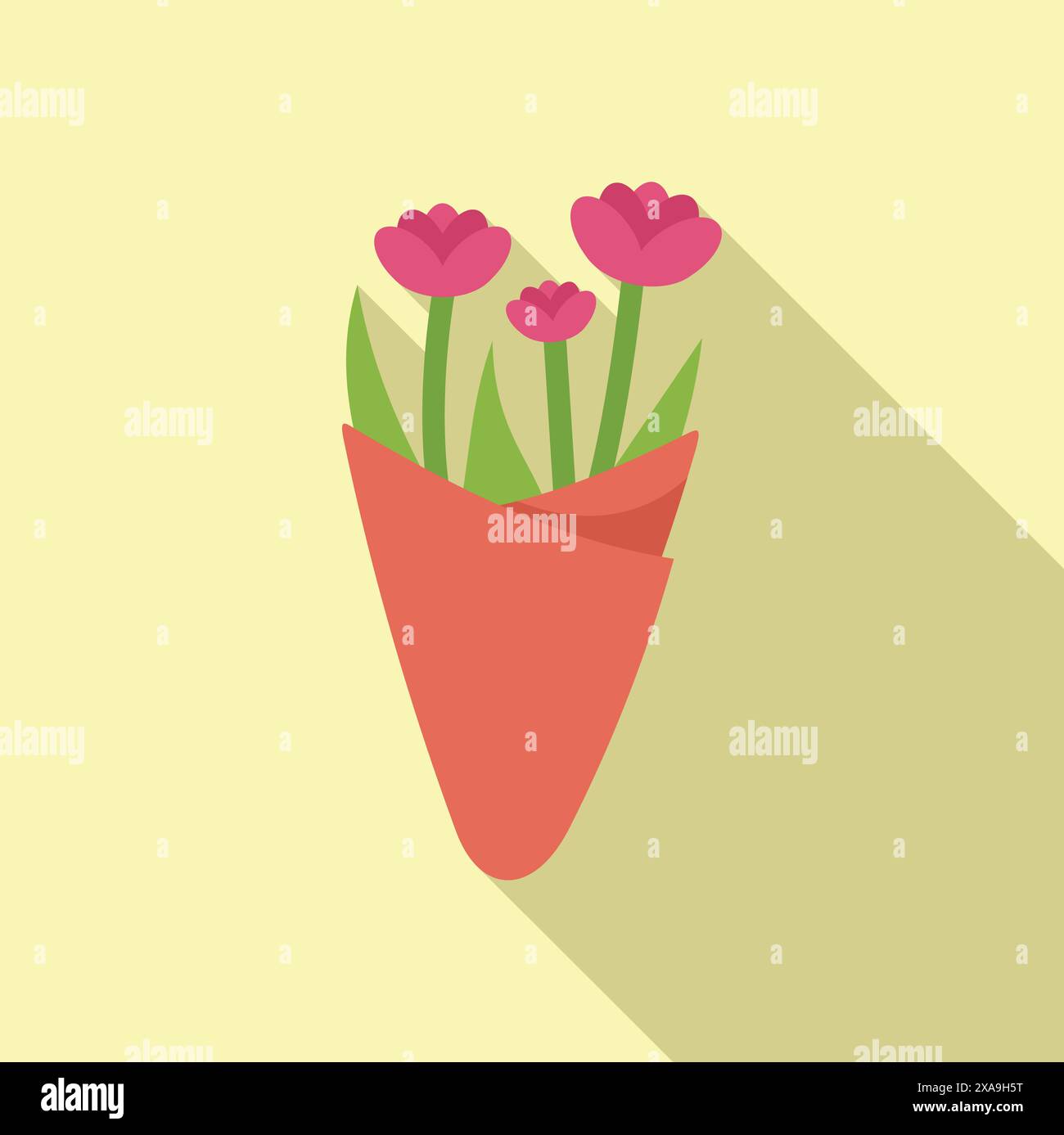 Symbol of love and appreciation, a bouquet of flowers is being held ...