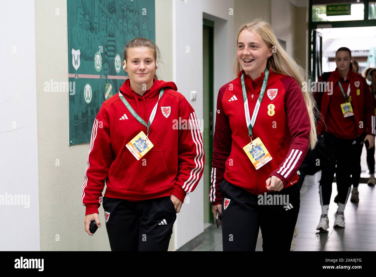 POZNAN, POLAND - 04 JUNE 2024: Wales' Tianna Teisar and Wales' Mayzee ...