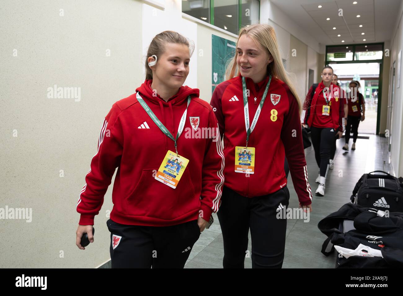 POZNAN, POLAND - 04 JUNE 2024: Wales' Tianna Teisar and Wales' Mayzee ...