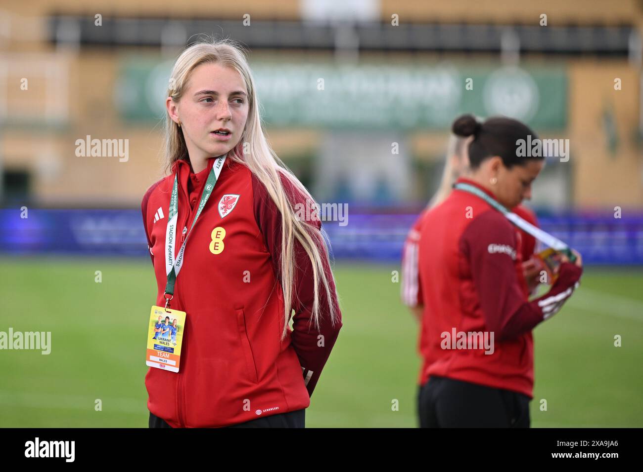 POZNAN, POLAND - 04 JUNE 2024: Wales' Mayzee Davies during the UEFA ...