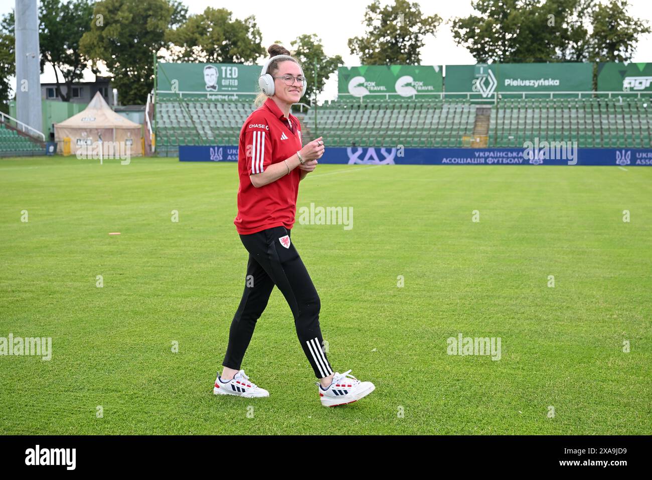 POZNAN, POLAND - 04 JUNE 2024: Wales’ Rachel Rowe during the UEFA Women ...