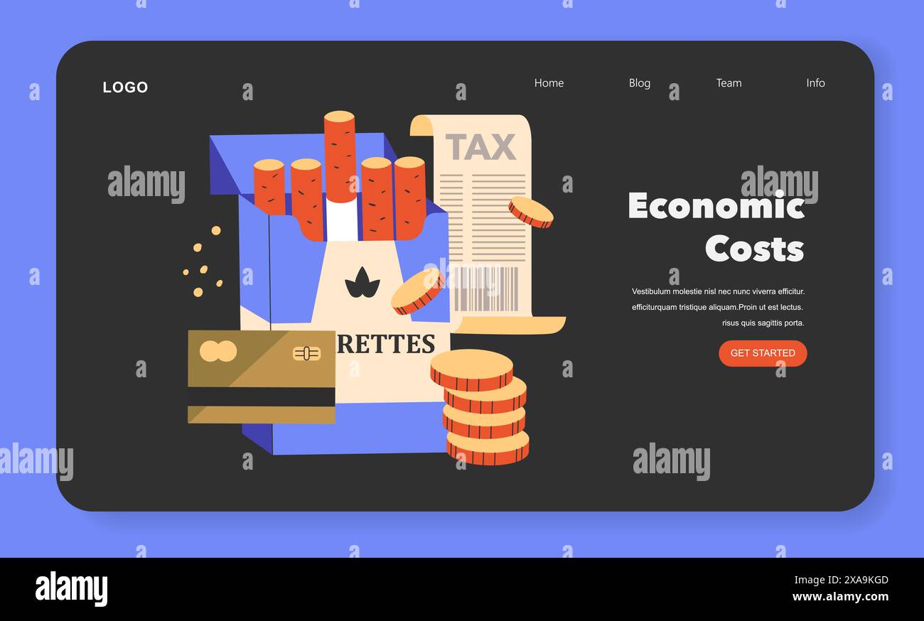 No Tobacco Day concept. An illustration showing the financial burden of ...