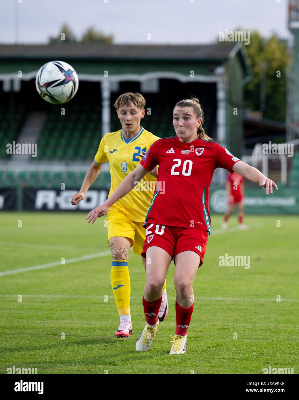 POZNAN, POLAND - 04 JUNE 2024: Wales' Carrie Jones during the UEFA ...