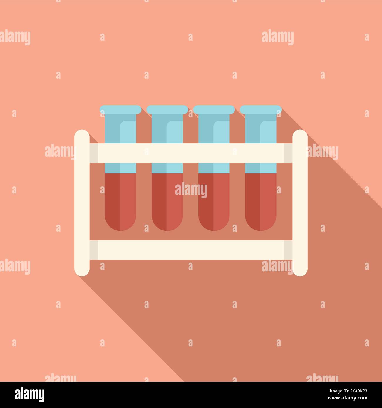 Scientific experiment in the laboratory using blood test tubes for ...