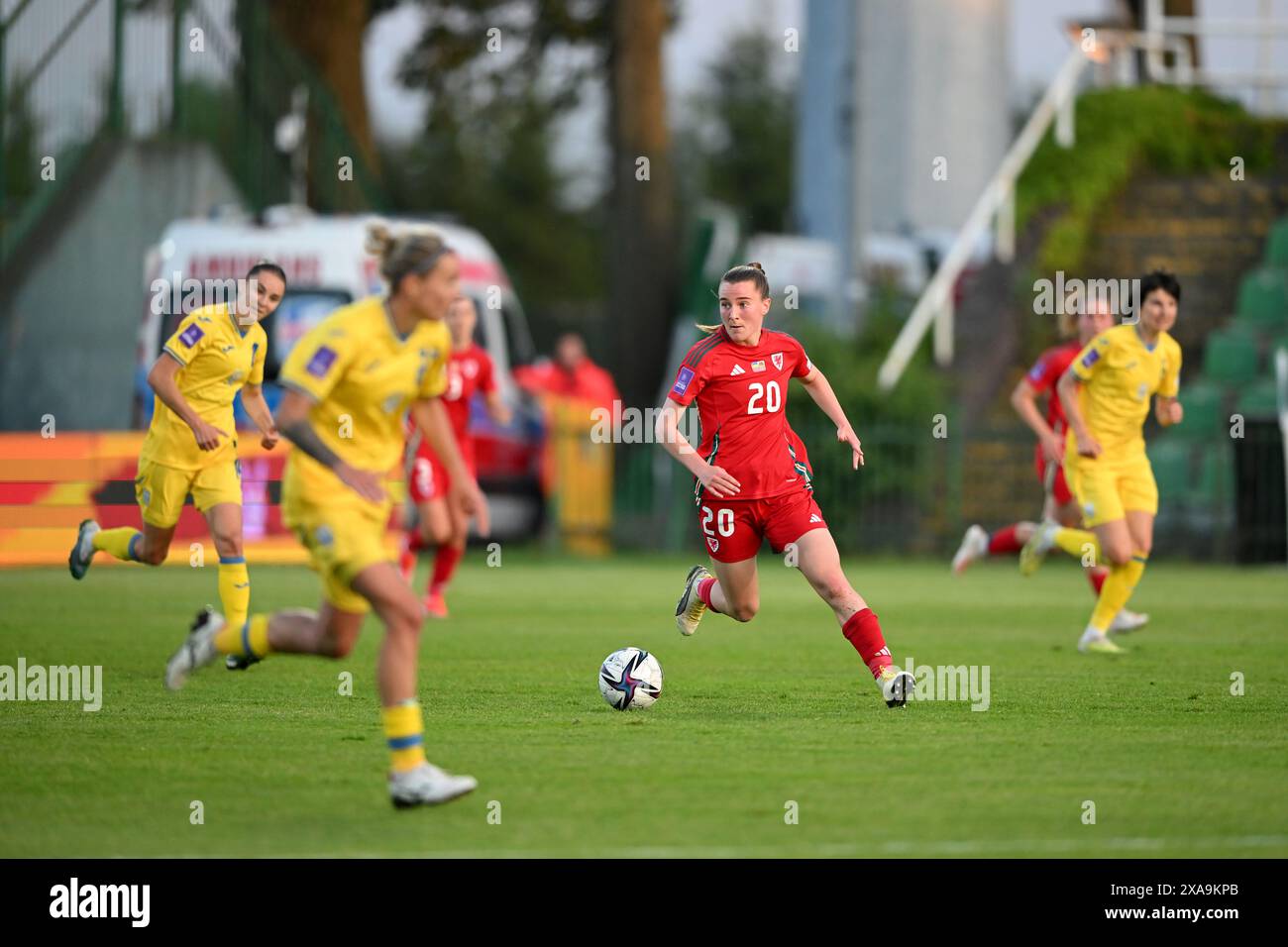 POZNAN, POLAND - 04 JUNE 2024: Wales' Carrie Jones during the UEFA ...