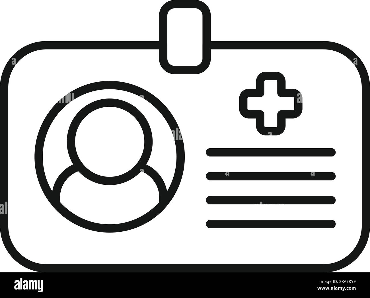 Simple icon depicting a medical id card, providing essential ...