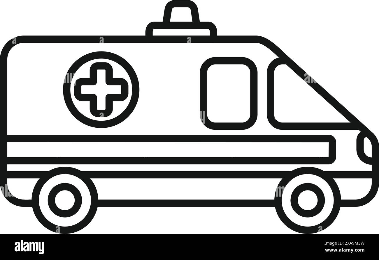 Emergency ambulance rushing to hospital to transport patient for life ...