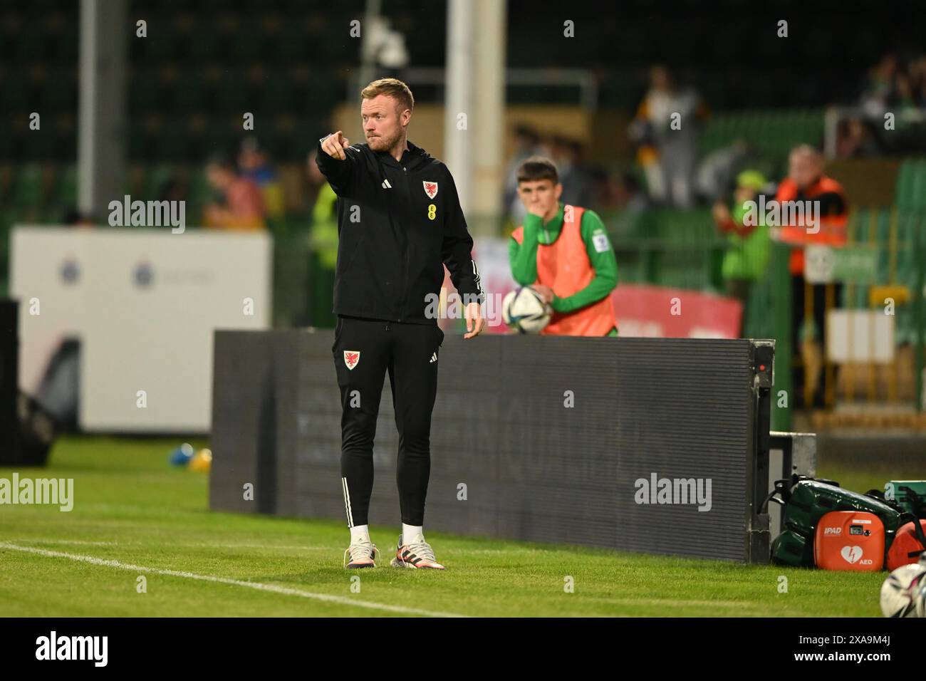 POZNAN, POLAND - 04 JUNE 2024: Wales Goalkeeper Coach Tom Pressman ...