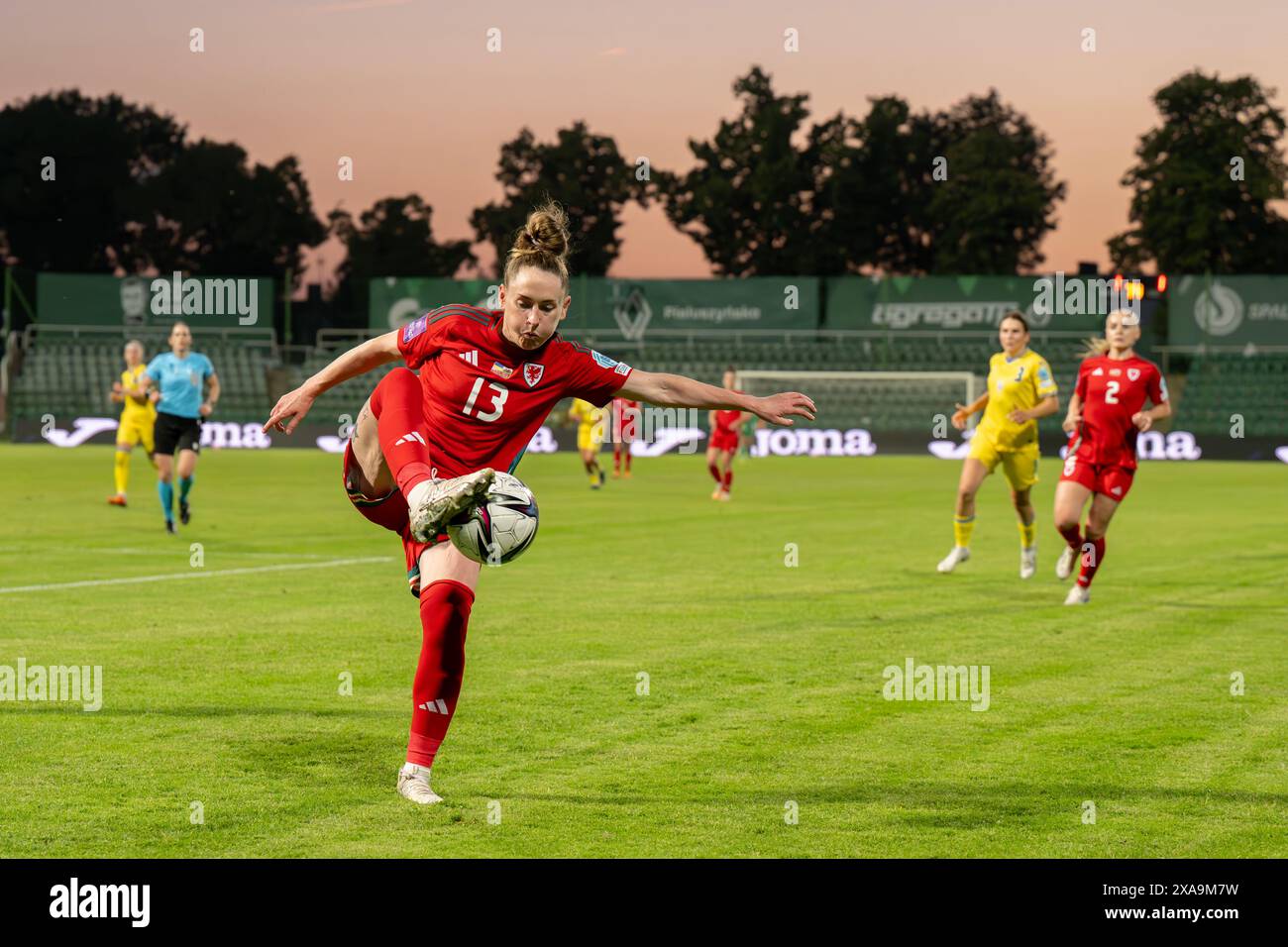 POZNAN, POLAND - 04 JUNE 2024: Wales’ Rachel Rowe during the UEFA Women ...