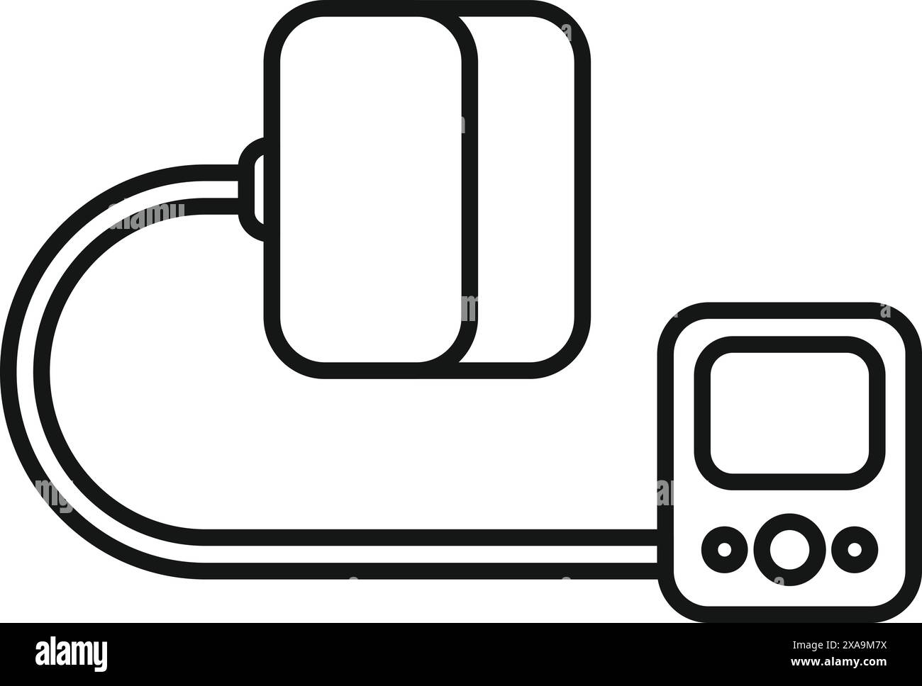 Blood pressure cuff digital gauge Stock Vector Images - Alamy