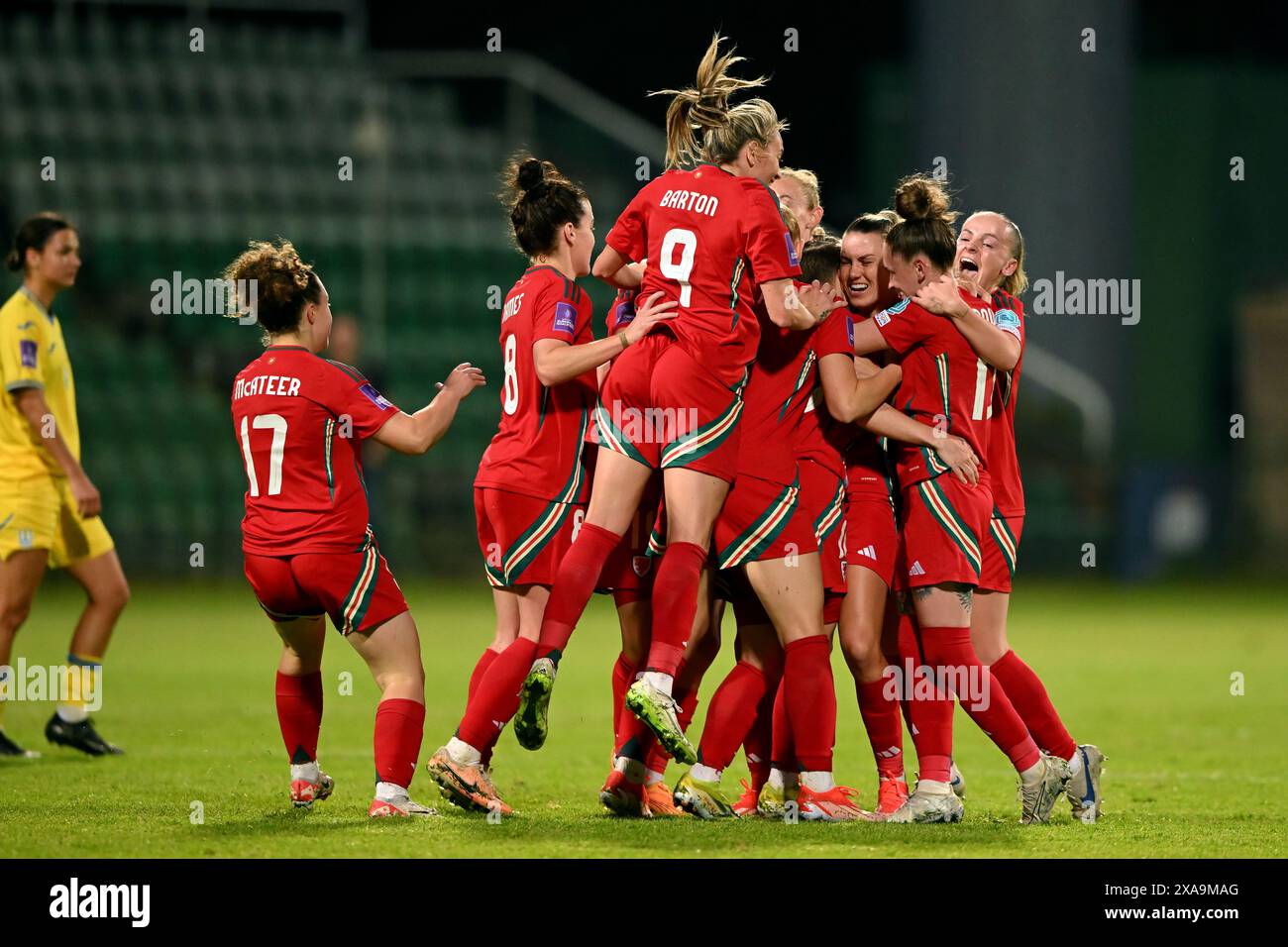 POZNAN, POLAND - 04 JUNE 2024: Wales' Jess Fishlock celebrates scoring ...