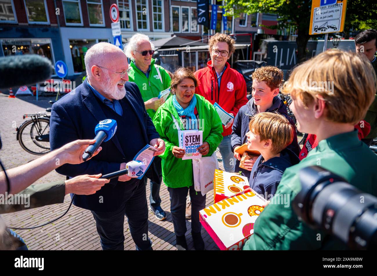 LEIDEN - GroenLinks-PvdA faction leader Frans Timmermans during an ...