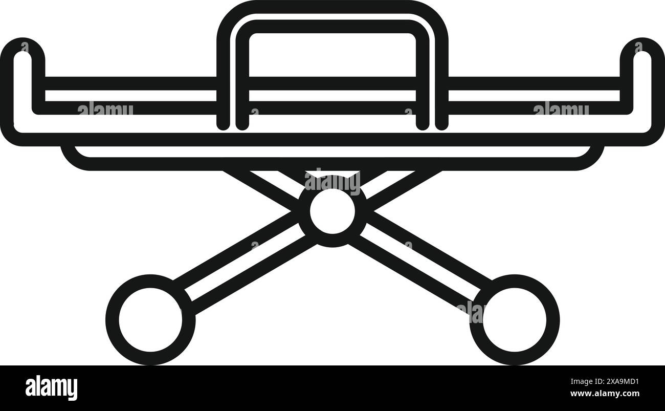 Simple icon of a stretcher being used for transporting patients Stock ...