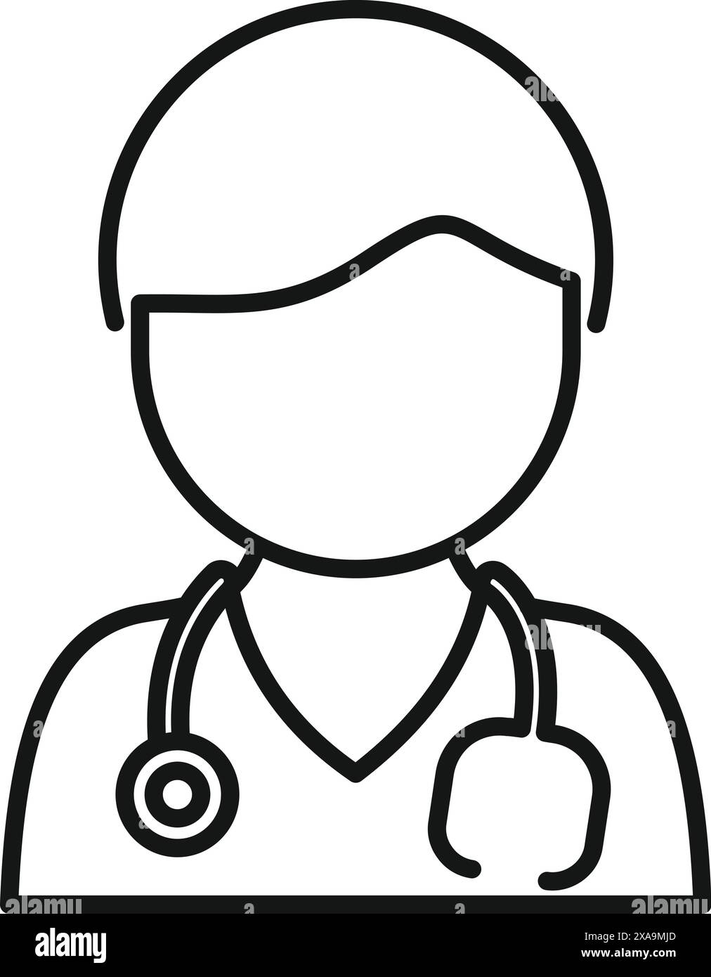 Simple doctor icon, representing healthcare and medical services Stock ...